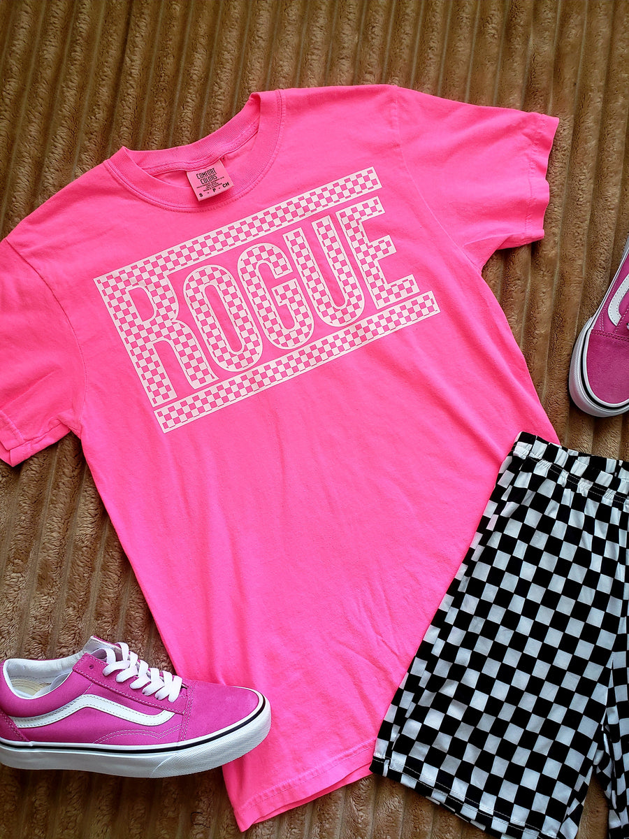 Neon Rogue Check Tee – Rogue River Clothing Co