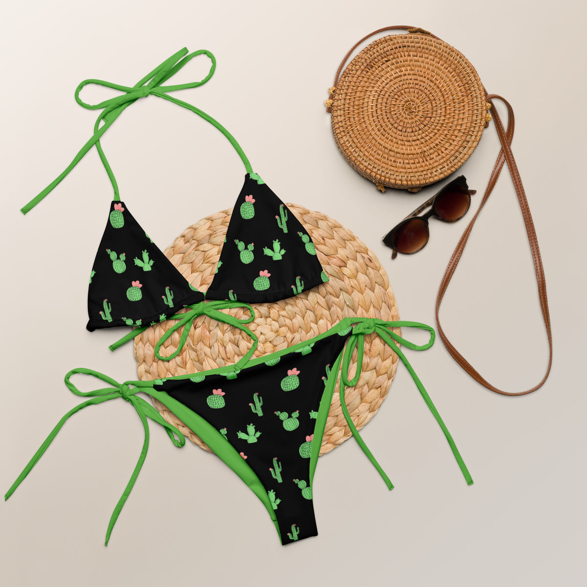 Green Cacti String Bikini – Rogue River Clothing Co